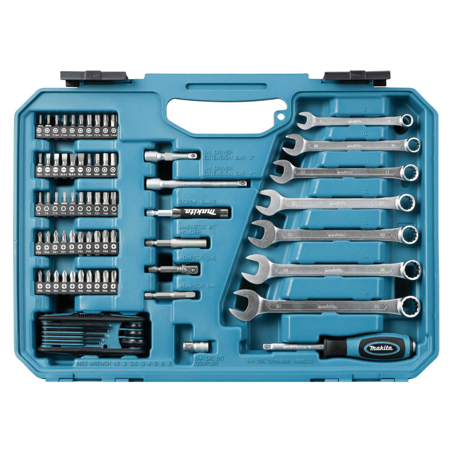 Makita 120 Piece Hand Tool and Screw Bit Maintenance Set (E-06616) | CEF
