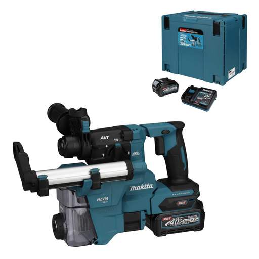 Makita HR010GD201 40V XGT Rotary Hammer Drill with 2 x 2.5Ah Batteries (HR010GD201) | CEF