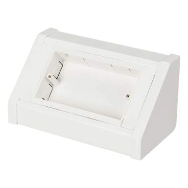 Marshall Tufflex 2 Gang Bench Trunking Unit Single Sided White (Sold in ...