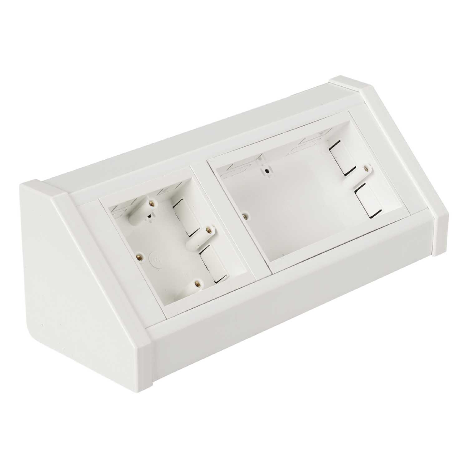 Marshall Tufflex 1 + 2 Gang Bench Trunking Unit Single Sided White ...