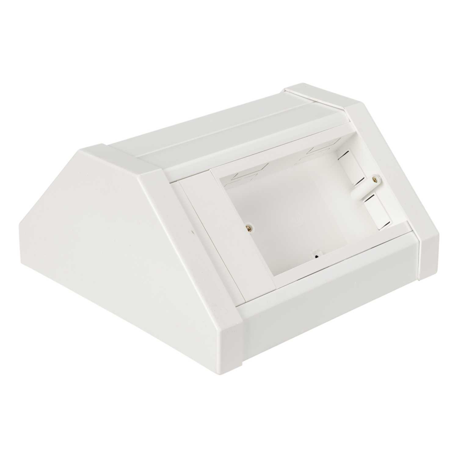 Marshall Tufflex 2 Gang Bench Trunking Unit Double Sided White (Sold in ...