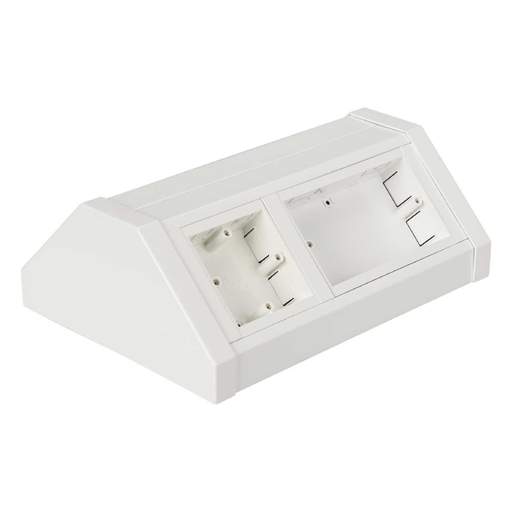 Marshall Tufflex 1 + 2 Gang Bench Trunking Unit Double Sided White ...