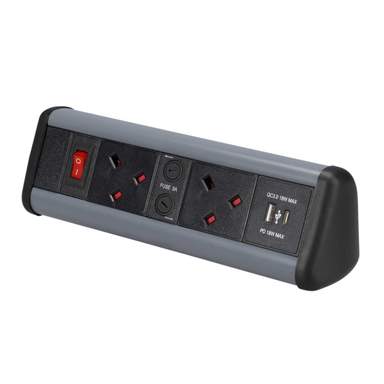 Marshall Tufflex Desktop Module with 2 x 5A Fused Power Sockets / 1 x ...