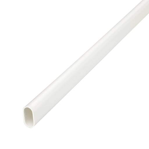 Marshall Tufflex 16mm PVC High Impact Oval Conduit White (3m Length ...