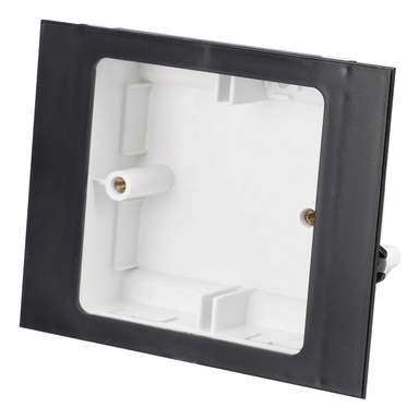 Marshall Tufflex 1 Gang Box and Flush Plate Black (Sold in 1's ...