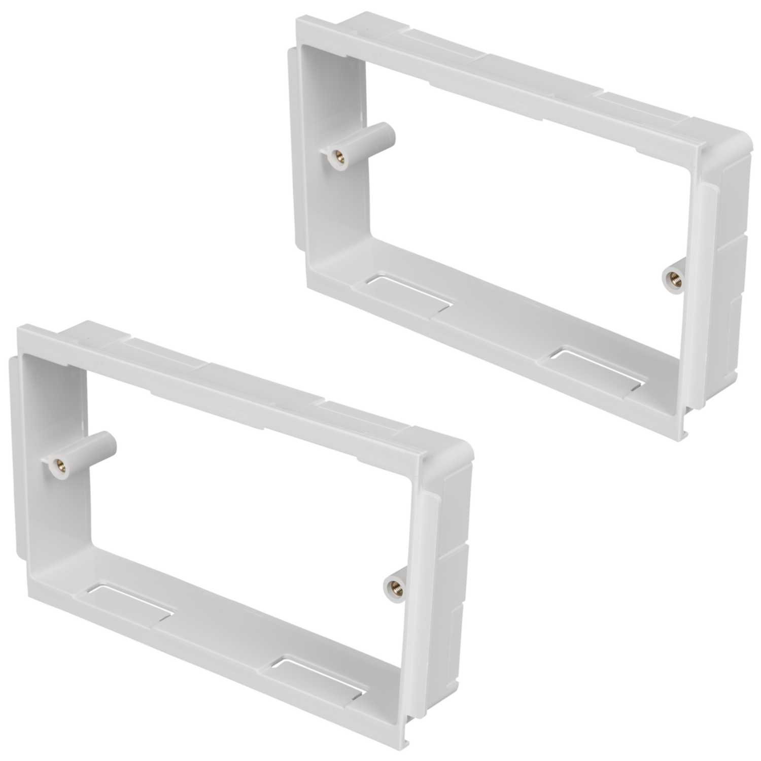 Marshall Tufflex 2 Gang Socket Plate White (Sold in 1's) (ESSP2WH) | CEF