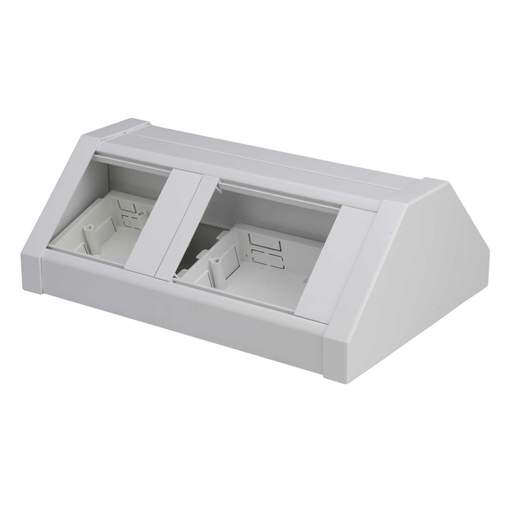 Marshall Tufflex 1 + 2 Gang Bench Trunking Unit Double Sided White ...