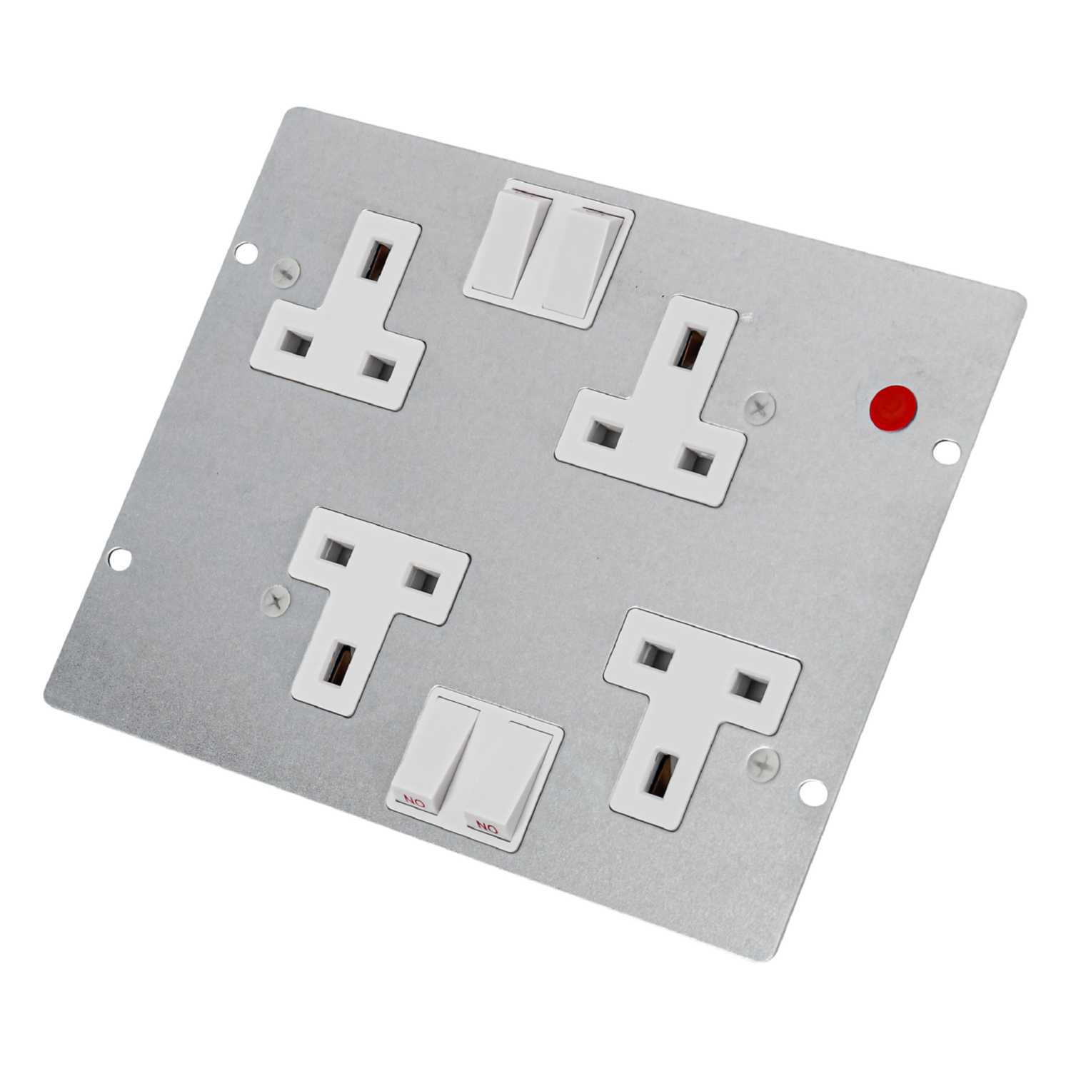 Marshall Tufflex Double 2 Gang CE Switched Socket Plate for 4 ...