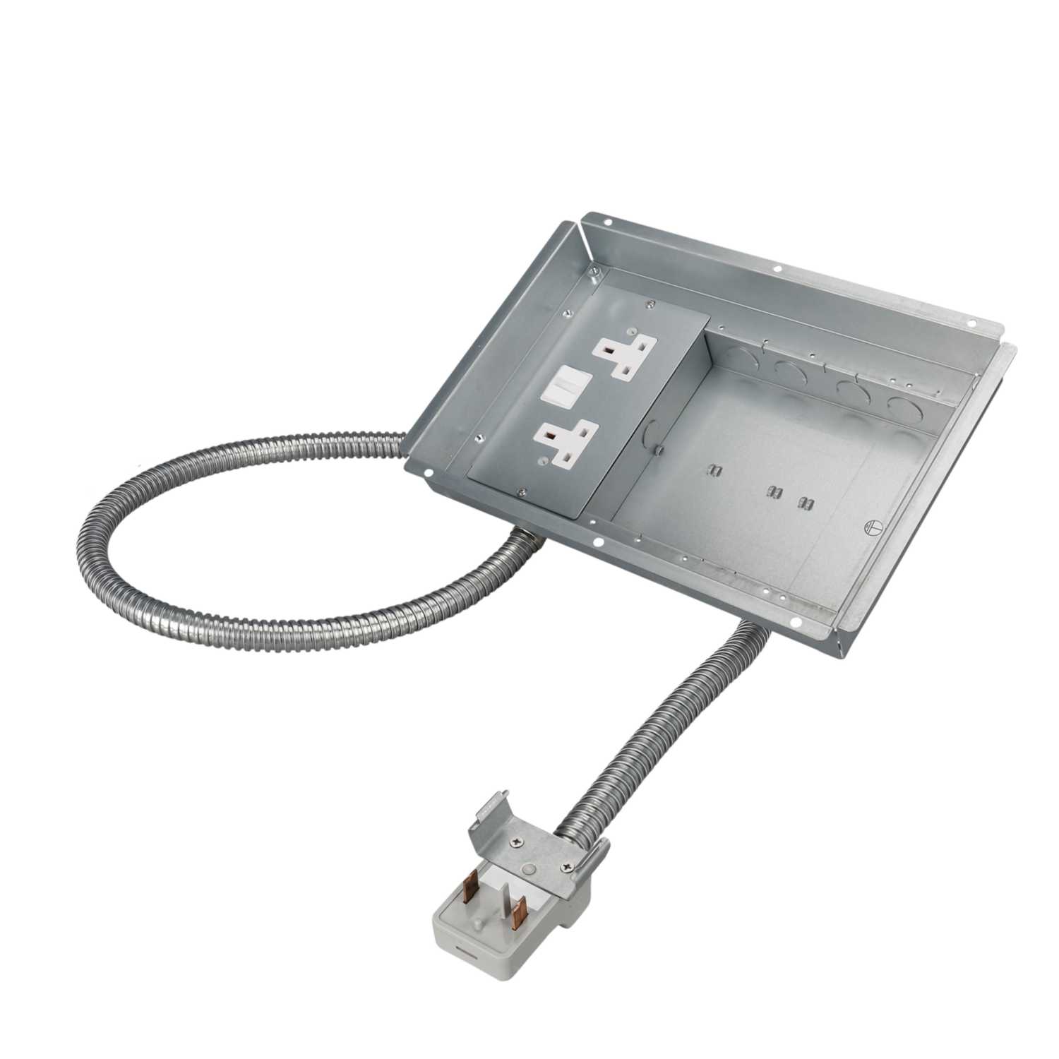 Marshall Tufflex 3 Compartment Box with 3m 2P+E Tap-Off and Twin Socket ...