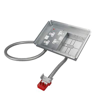 Marshall Tufflex 4 Compartment Box with 3m 2P+E+CE Tap Off and 2 Twin ...