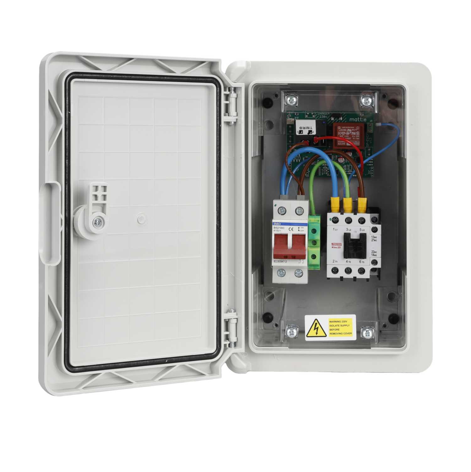 Matt:e 230V EV Voltage Monitoring and Protection Unit with Isolator ...
