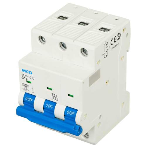 MCG 16A Triple Pole 10kA C Curve MCB (16A3PC10) | CEF