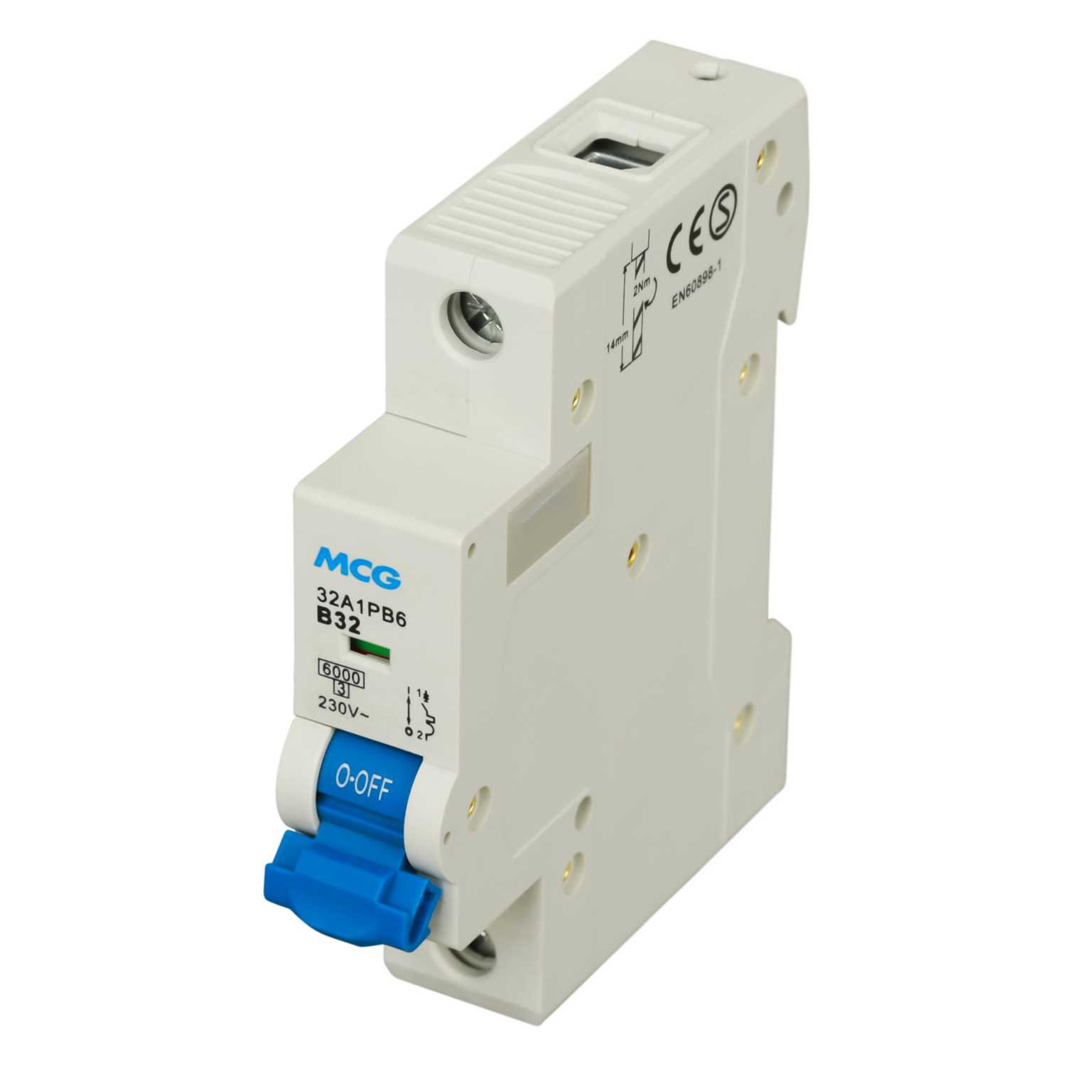 MCG 32A Single Pole 6kA B Curve MCB (32A1PB6) | CEF