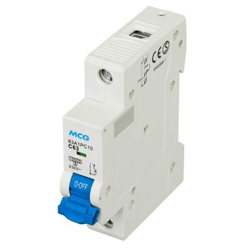 MCG 63A Single Pole 10kA C Curve MCB (63A1PC10) | CEF