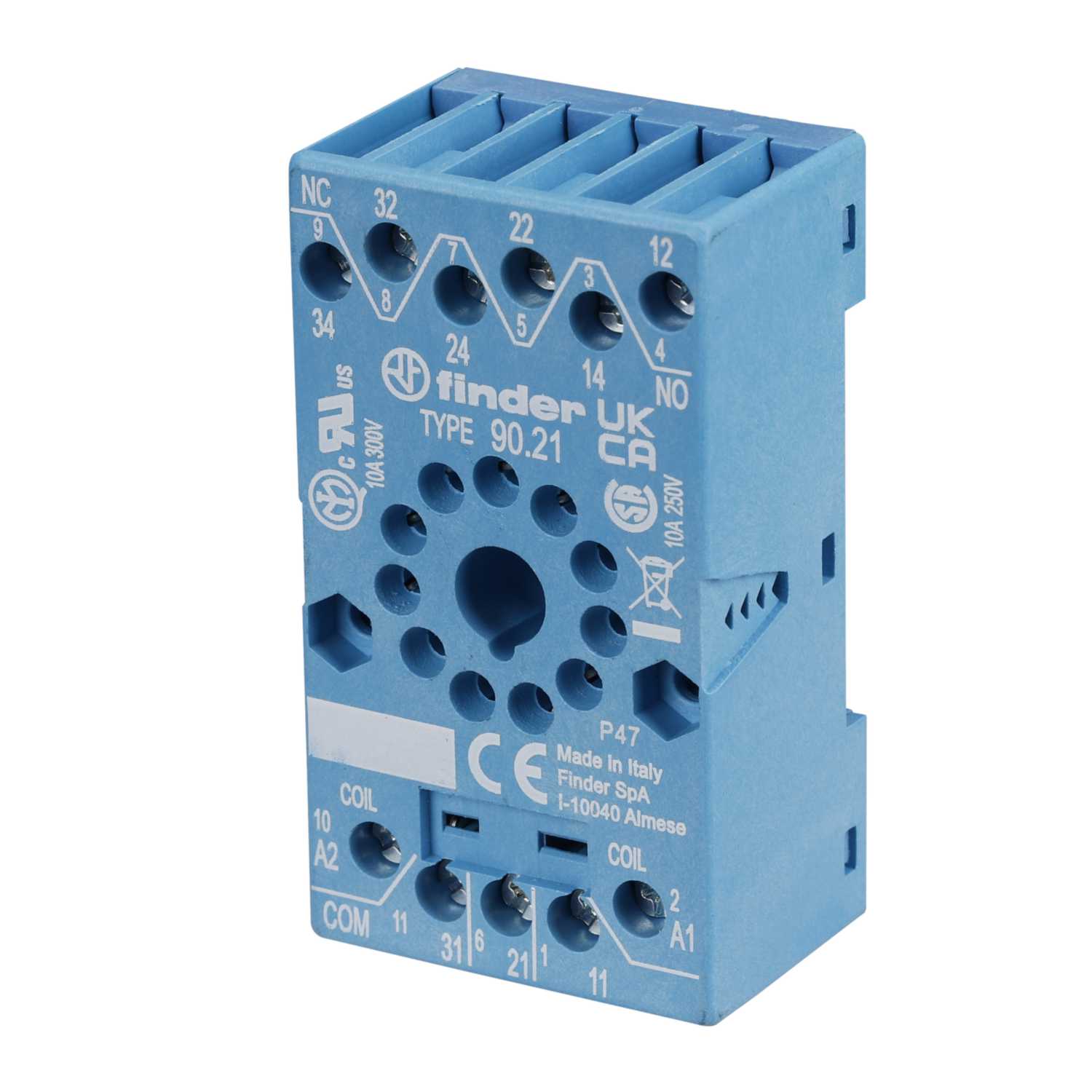 Finder 11 Pin Plug In Relay Base for 6013 Relay (9021SMA) | CEF