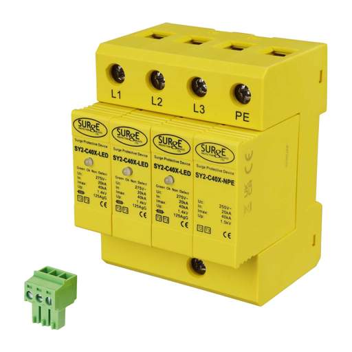 MCG 4 Module Three Phase and Neutral Type 2+3 Surge Protector with LED ...