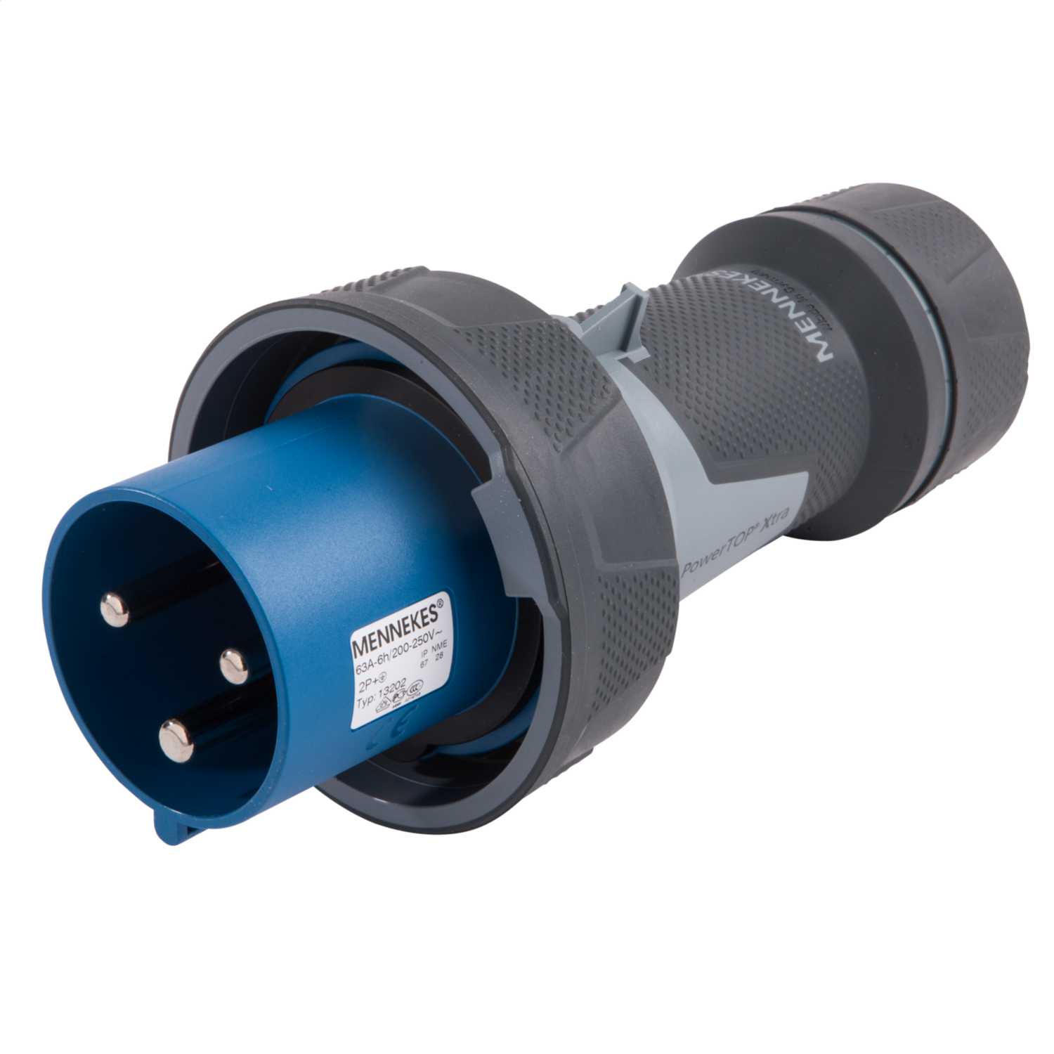 Mennekes PowerTOP® Xtra 63A 2P+E 230V Plug IP67 (13202) | CEF