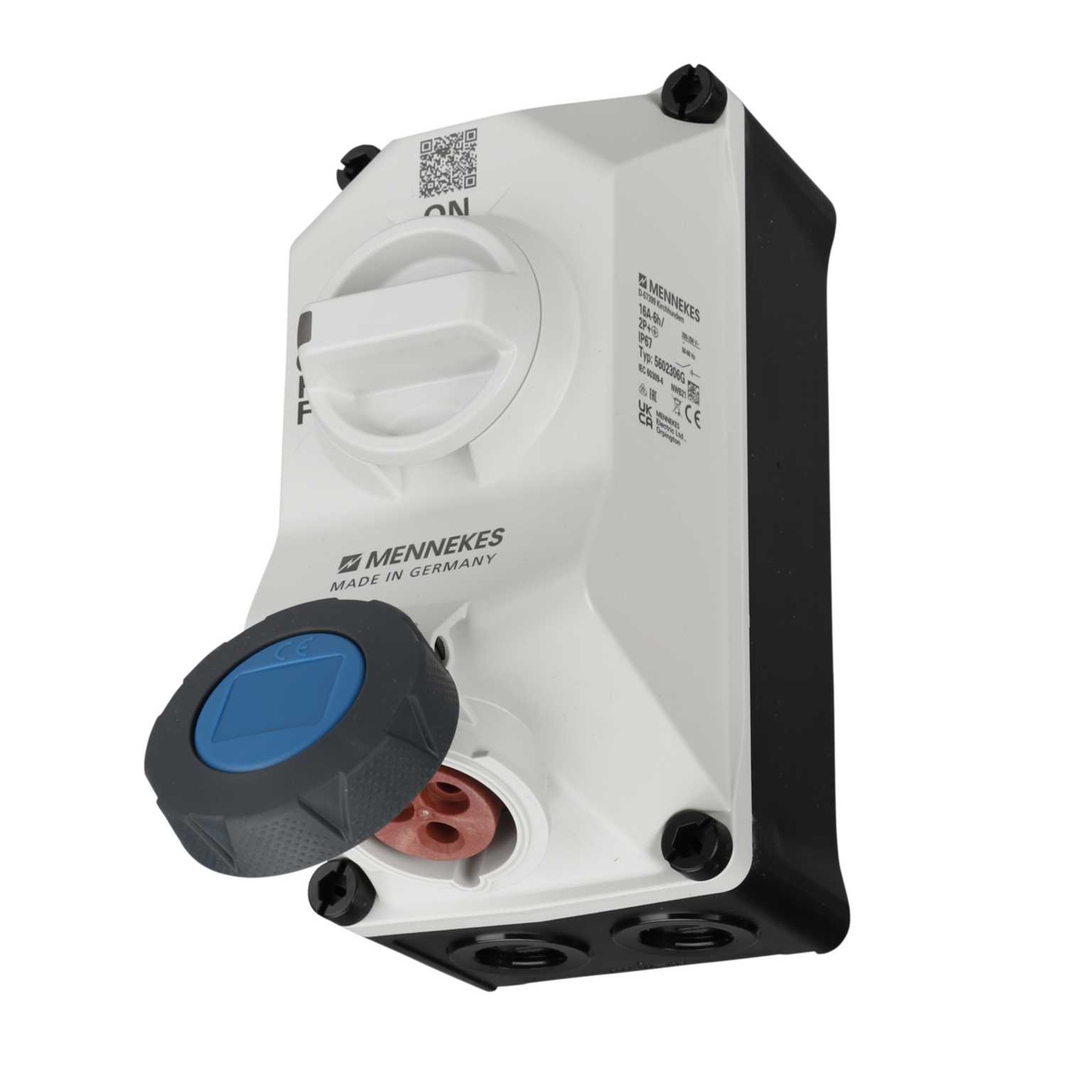 Mennekes DUO 16A 2P+E 230V Interlocked Socket IP67 (5602306G) | CEF