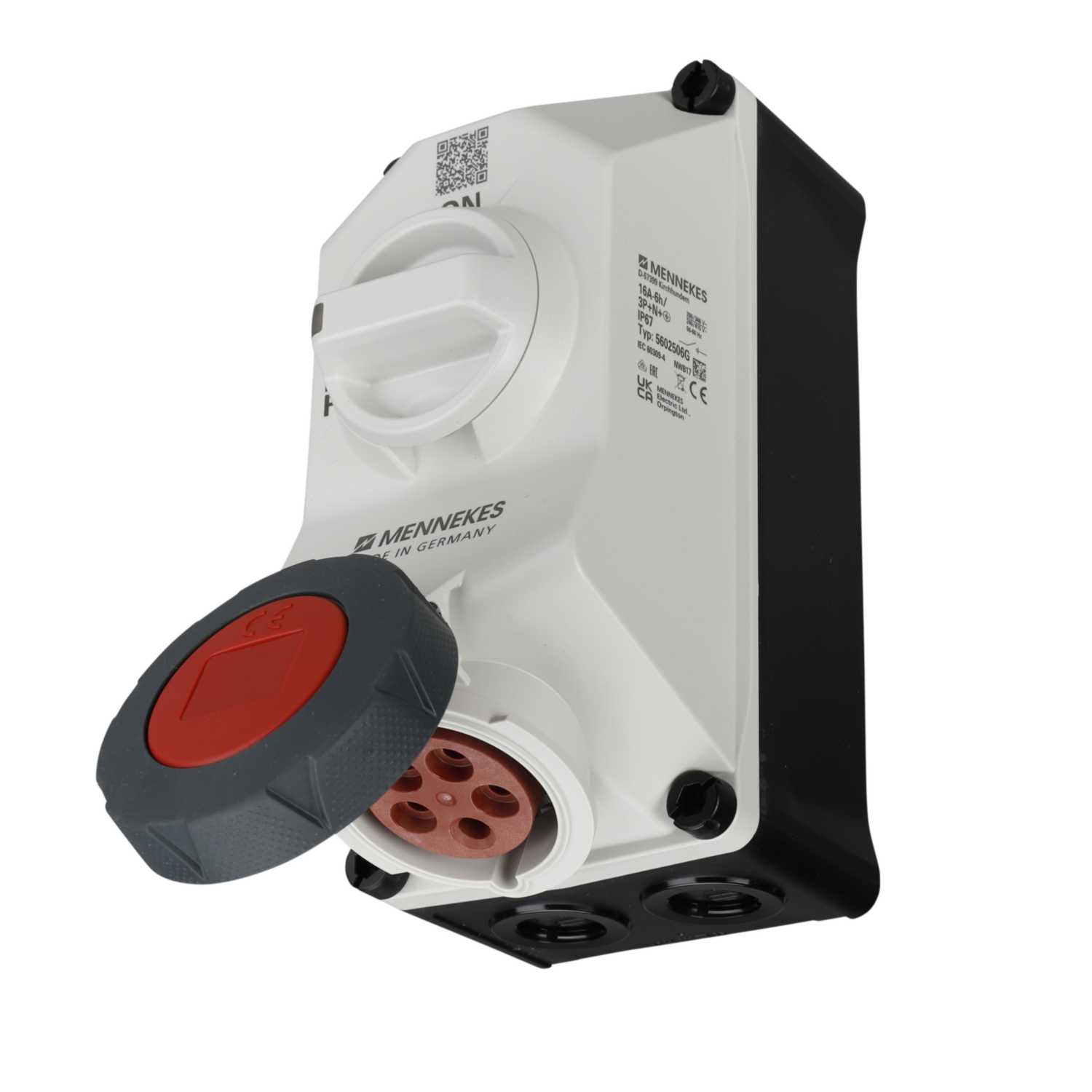 Mennekes DUO 16A 3P+N+E 415V Interlocked Socket IP67 (5602506G) | CEF