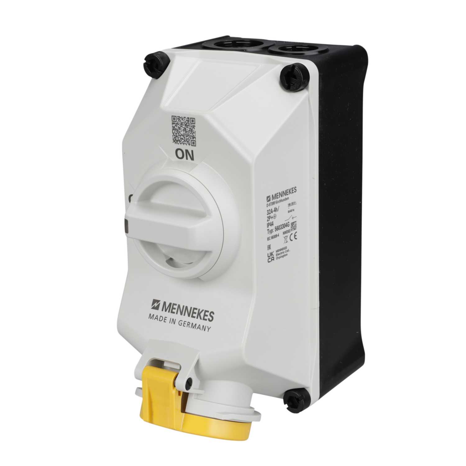 Mennekes DUO 32A 2P+E 110V Interlocked Socket IP44 (5603304G) | CEF