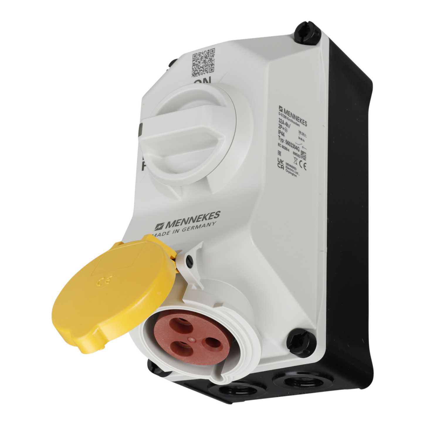 Mennekes DUO 32A 2P+E 110V Interlocked Socket IP44 (5603304G) | CEF