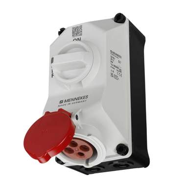 Mennekes DUO 32A 3P+E 415V Interlocked Socket IP44 (5603406G) | CEF