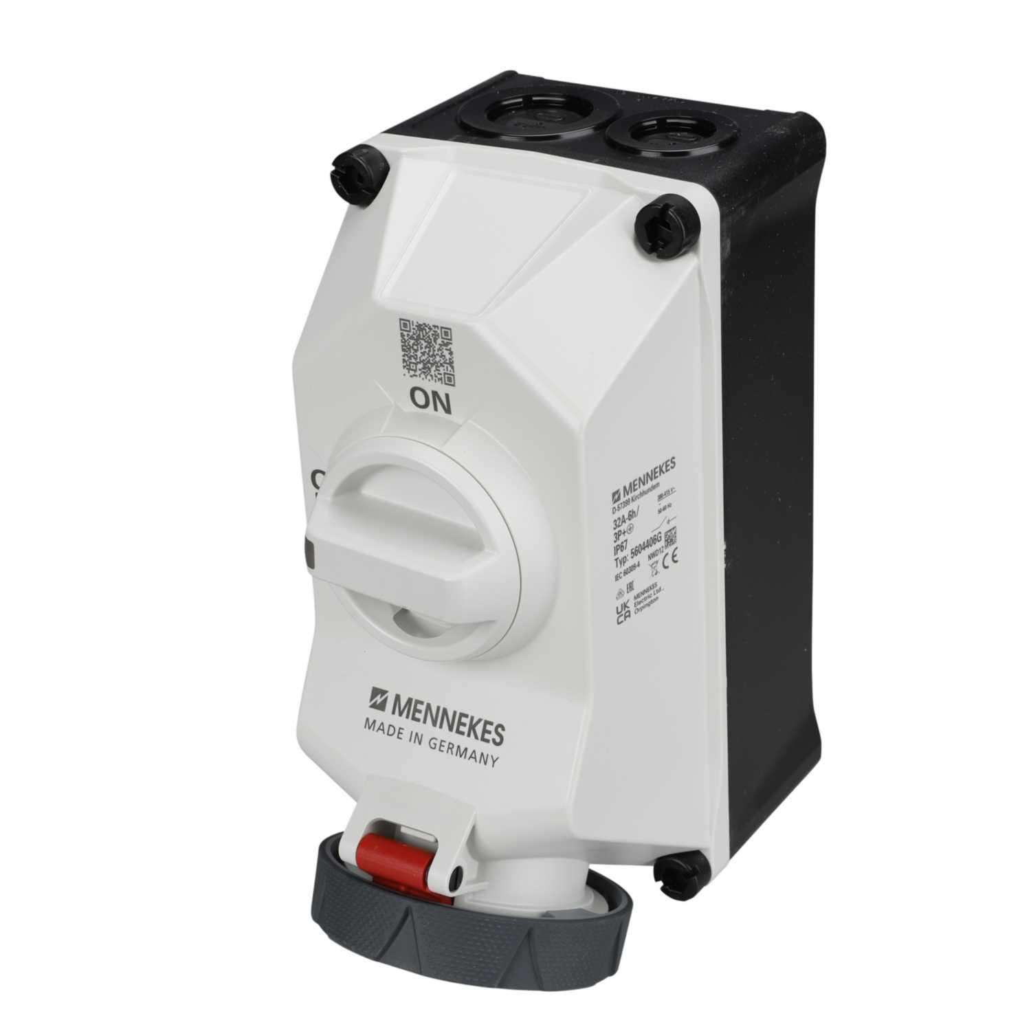 Mennekes DUO 32A 3P+E 415V Interlocked Socket IP67 (5604406G) | CEF