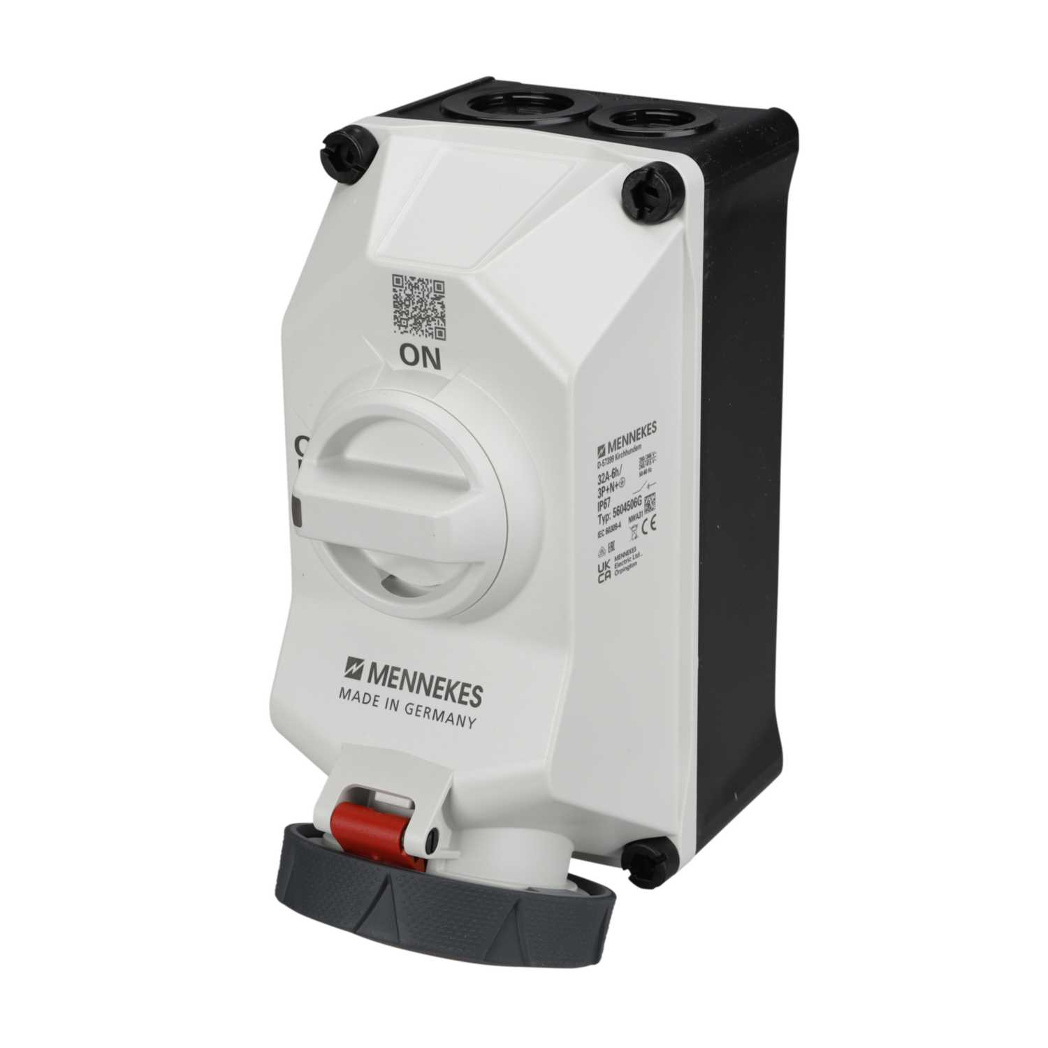 Mennekes DUO 32A 3P+N+E Interlocked Socket IP67 (5604506G) | CEF