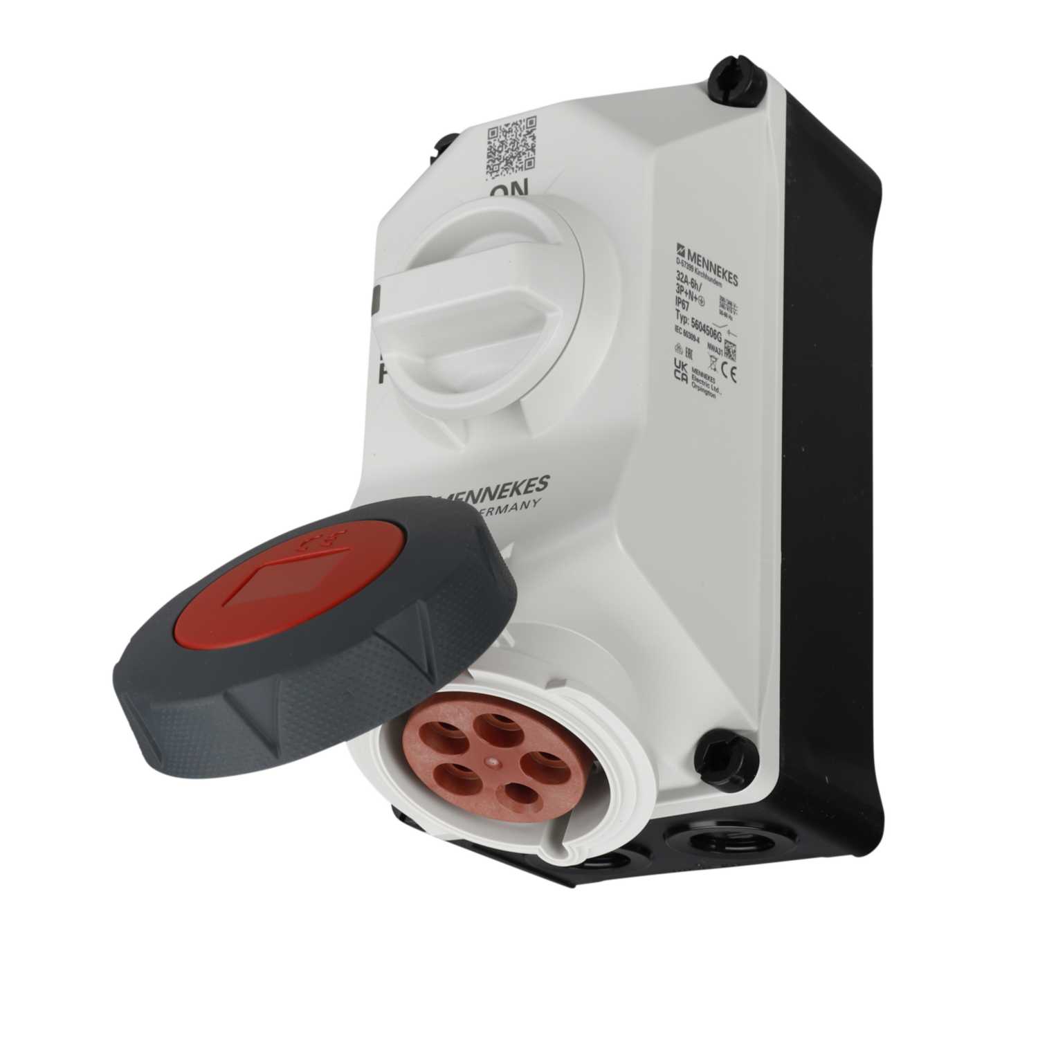 Mennekes DUO 32A 3P+N+E Interlocked Socket IP67 (5604506G) | CEF