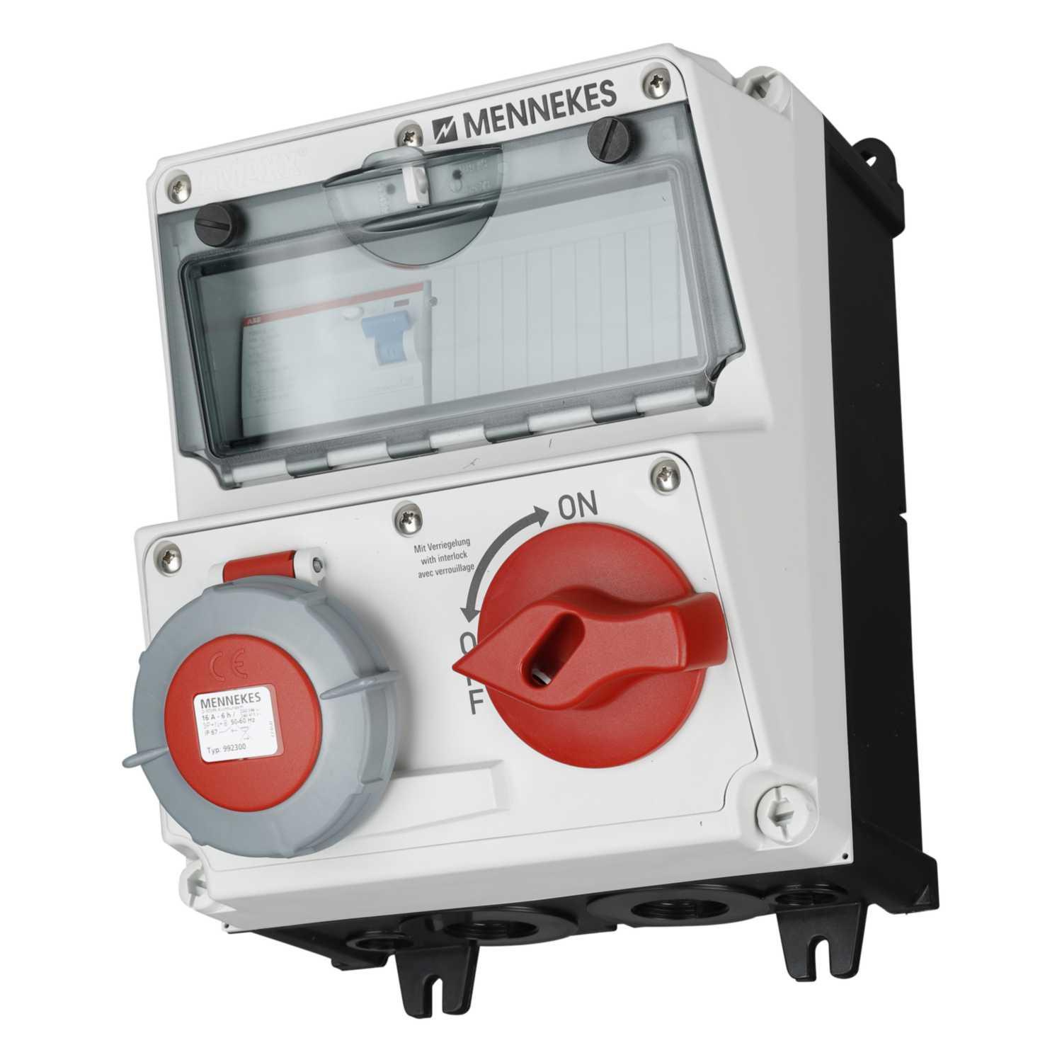 Mennekes AMAXX® 16A 3P+N+E 415V Interlocked Switched RCD Protected ...