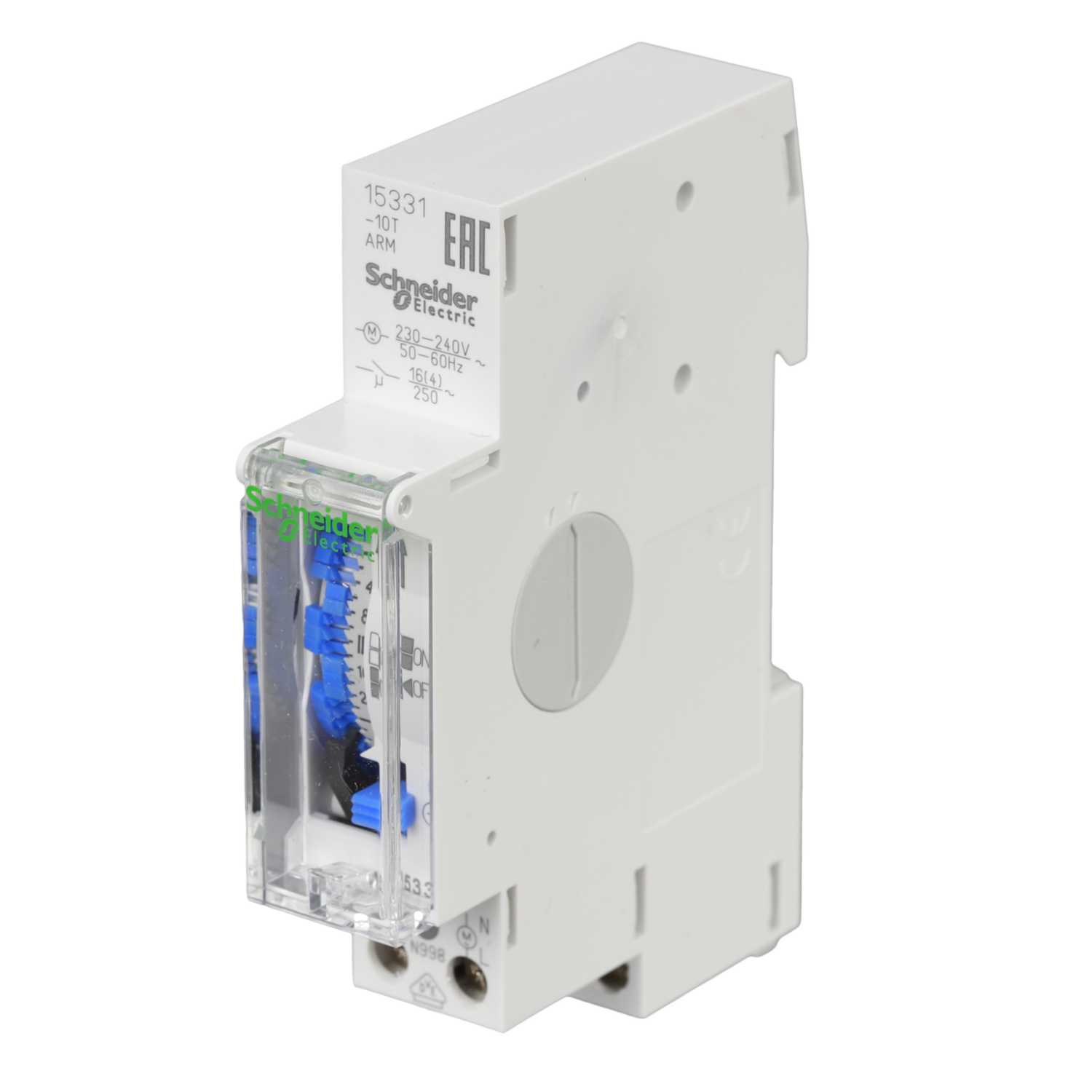 Schneider Acti9 1 Channel 16A 7 Day Mechanical Time Switch (15331) | CEF