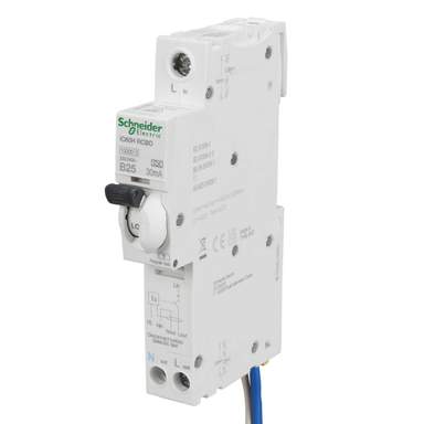 Schneider Acti9 25A 1P+N 1 Module B Curve 10kA 30mA Type A RCBO ...