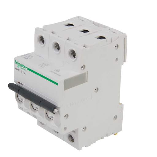 Schneider Acti9 16A Triple Pole 10kA B Curve MCB (A9F53316) | CEF