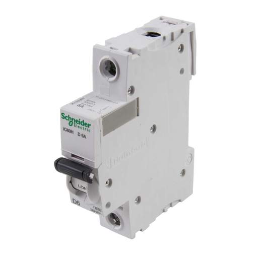 Schneider Acti9 6A Single Pole 10kA D Curve MCB (A9F55106) | CEF
