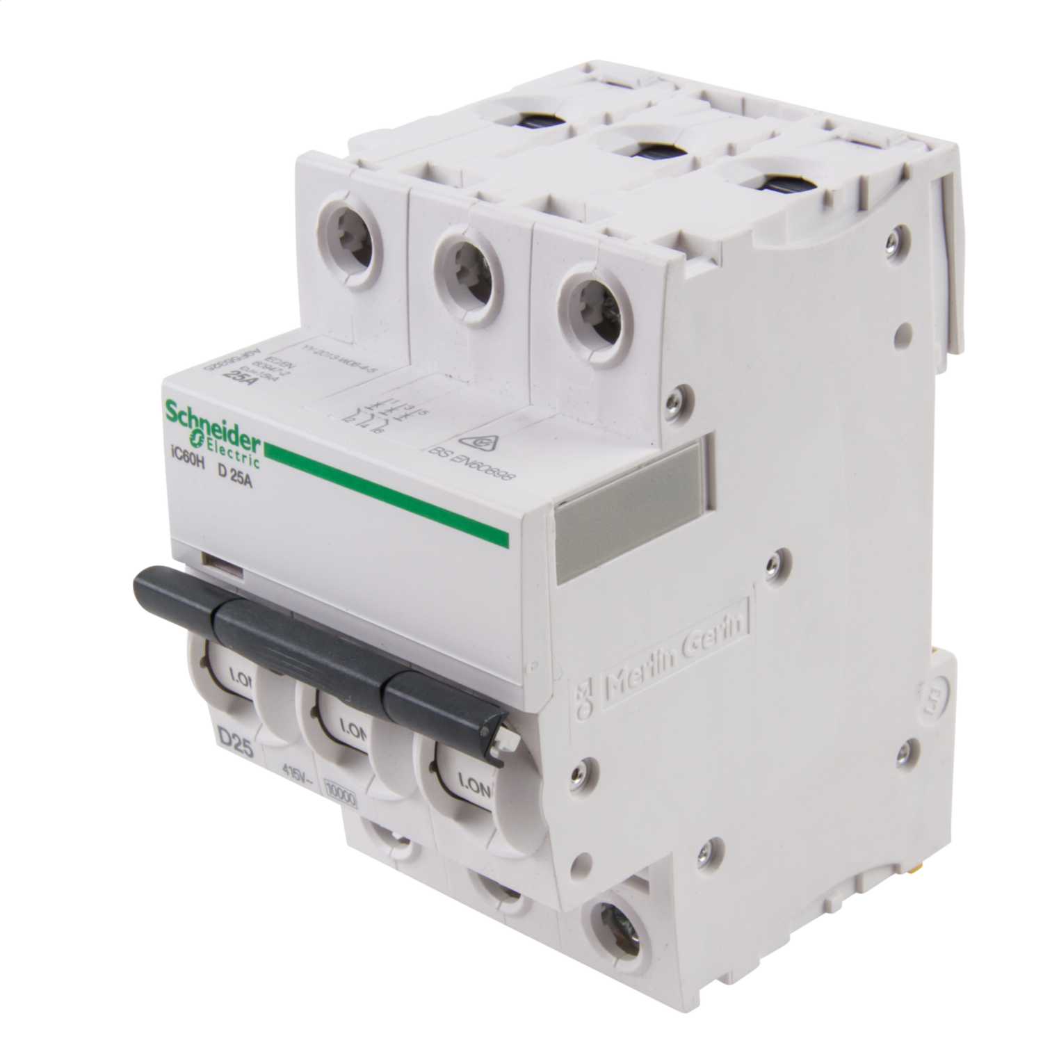 Schneider Acti9 25A Triple Pole 10kA D Curve MCB (A9F55325) | CEF