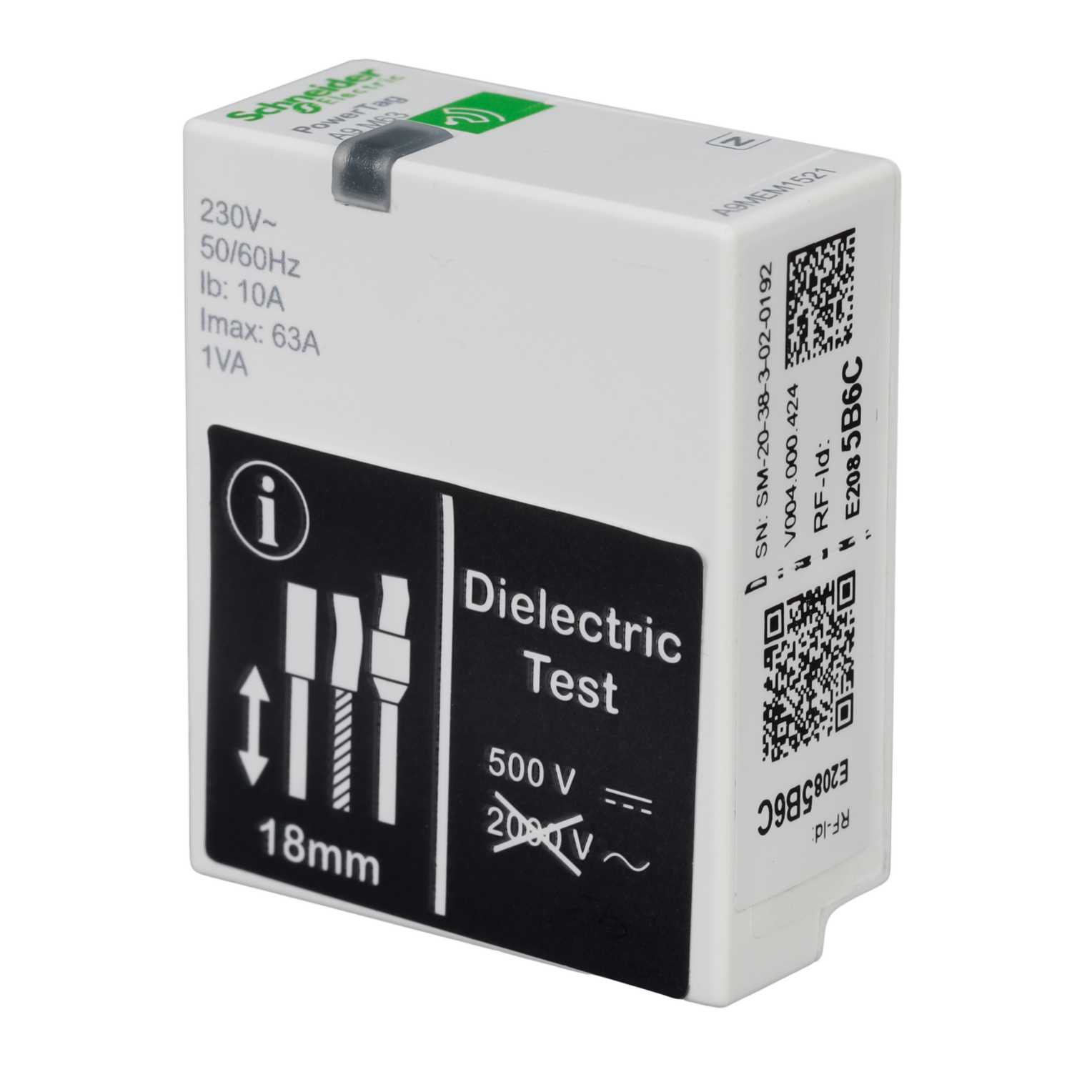 Schneider PowerTag 63A Single Pole and Neutral Top Position Monoconnect ...