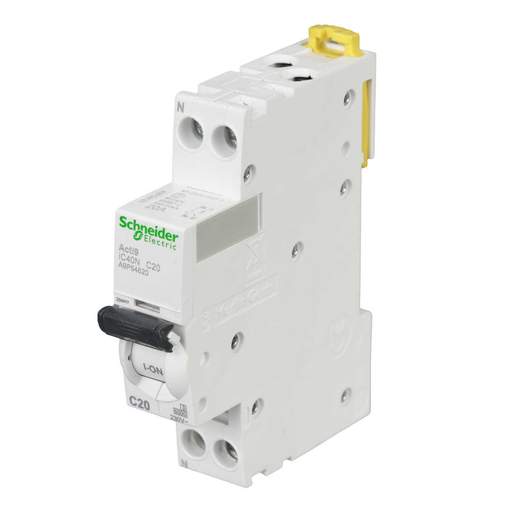 Schneider Acti9 20A Single Pole and Neutral 10kA C Curve MCB (A9P54620) | CEF