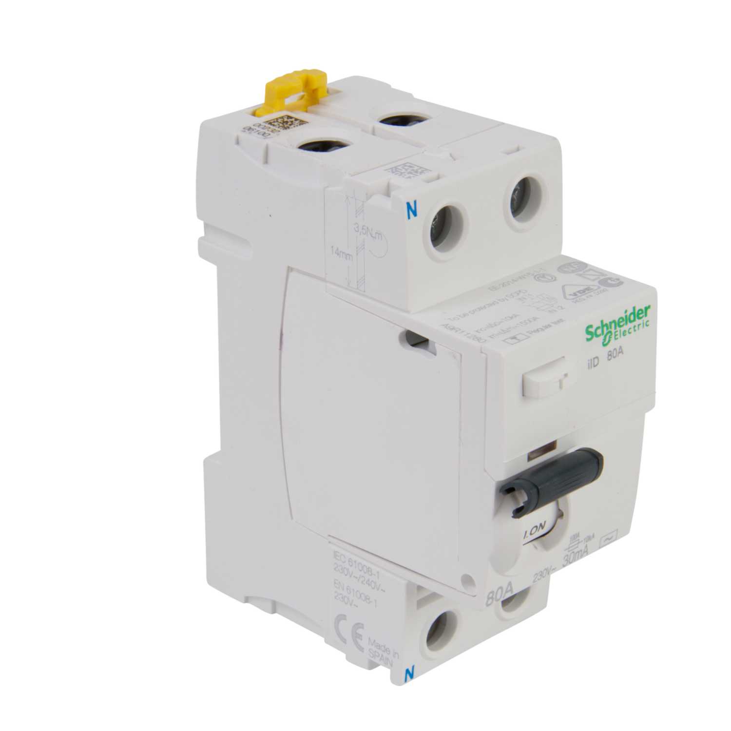 Schneider Acti9 80A 2 Pole 30mA Type AC RCD (A9R11280) | CEF