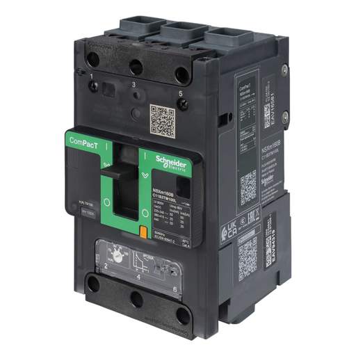 Schneider Merlin Powerpact4 100A Triple Pole 25kA ComPacT NSXm TMD Trip ...