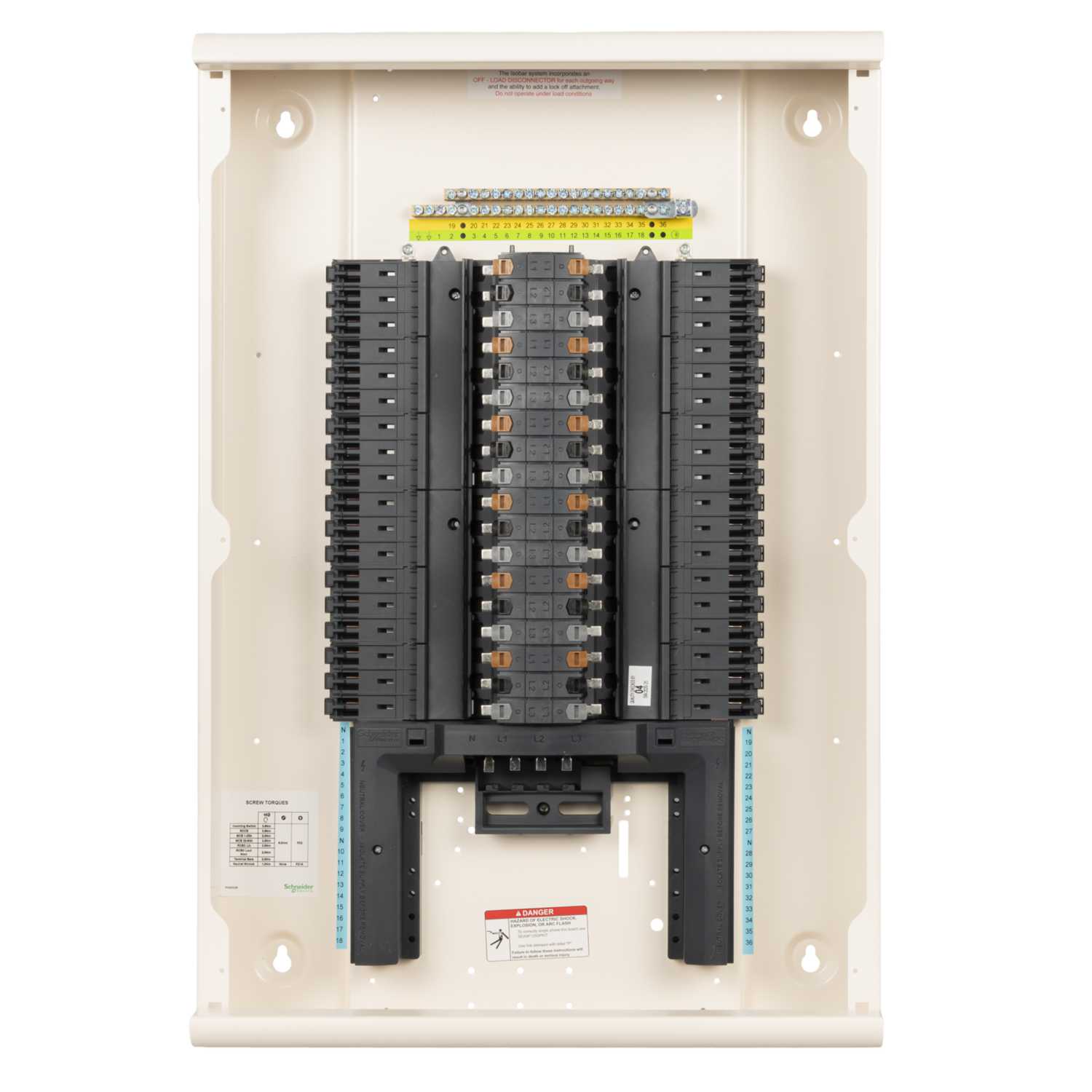 Schneider Merlin Acti9 Isobar P 12 Way 250A TP+N Type B Metalclad Distribution Board without ...