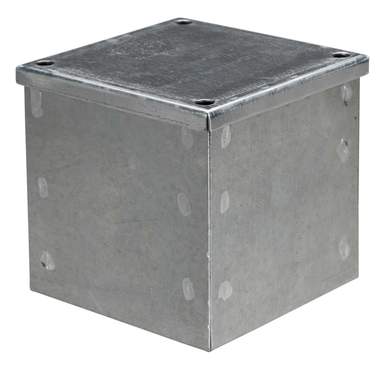Metpro 100mm x 100mm x 100mm Galvanised Adaptable Box Plain (AB07G) | CEF