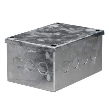 Metpro 150mm x 100mm x 75mm Galvanised Adaptable Box with Knockouts ...