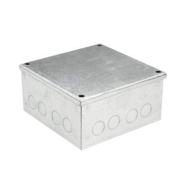 Metpro 150mm x 150mm x 75mm Galvanised Adaptable Box with Knockouts ...