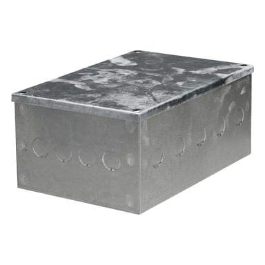 Metpro 225mm x 150mm x 100mm Galvanised Adaptable Box with Knockouts ...
