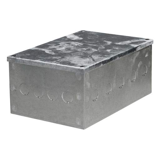 Metpro 225mm x 150mm x 100mm Galvanised Adaptable Box with Knockouts ...