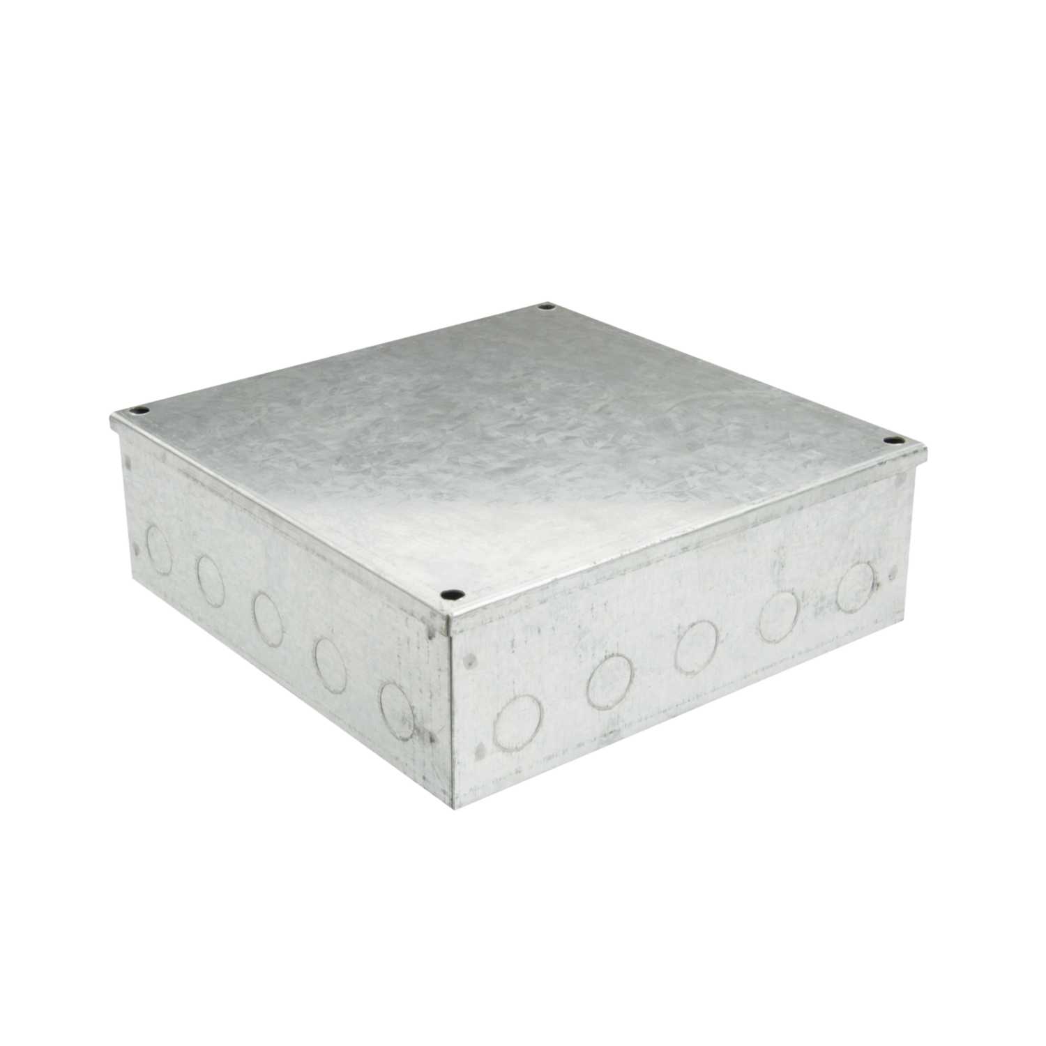 Metpro 225mm x 225mm x 75mm Galvanised Adaptable Box with Knockouts ...