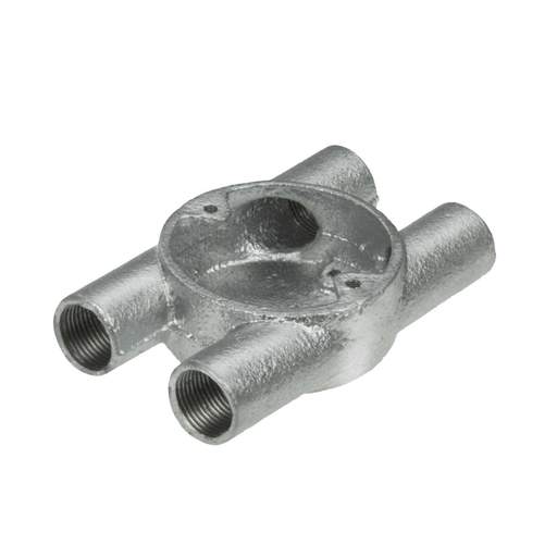 Metpro 20mm 4 Way H Through Galvanised Conduit Box (Sold in 1's) (MB15G ...