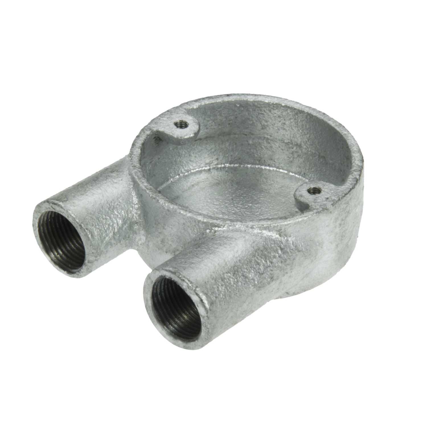 Metpro 20mm 2 Way U Galvanised Conduit Box (Sold in 1's) (MB6G) | CEF