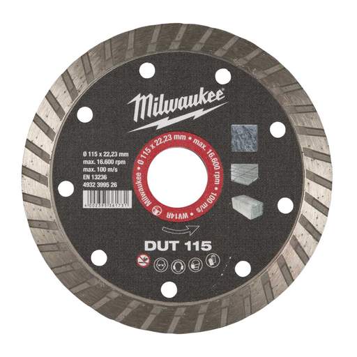 Milwaukee 115mm DUT Diamond Turbo Rim Circular Saw Blade (4932399526) | CEF