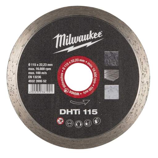 Milwaukee 115mm DHTi Diamond Turbo Rim Cutting Disc (4932399552) | CEF